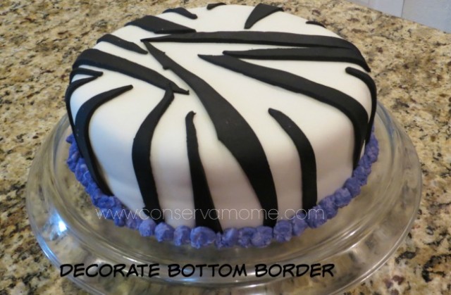 How to make an Easy Zebra Fondant Cake - Easy Tutorial