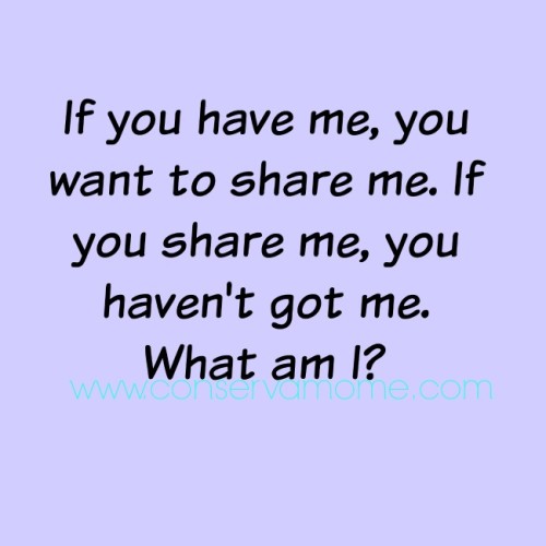 Fun riddles that will make you think - ConservaMom