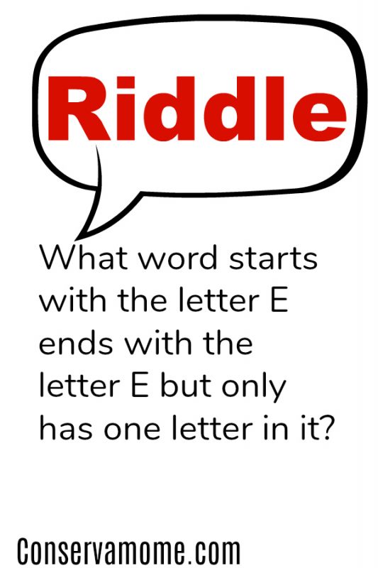 Fun riddles that will make you think - ConservaMom