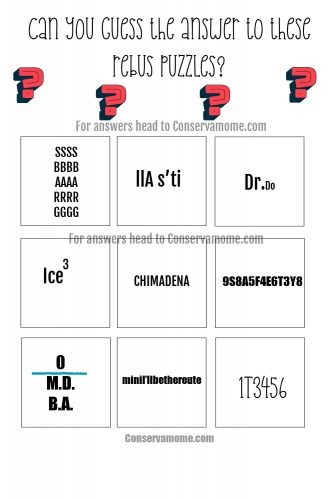 Over 20 Rebus Puzzles with Answers that will stump you!