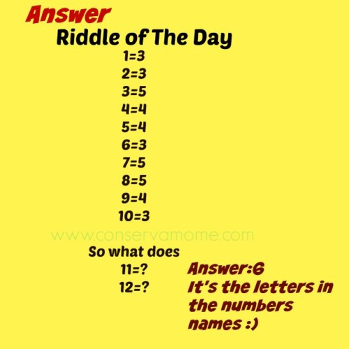 Riddle Of The Day - ConservaMom