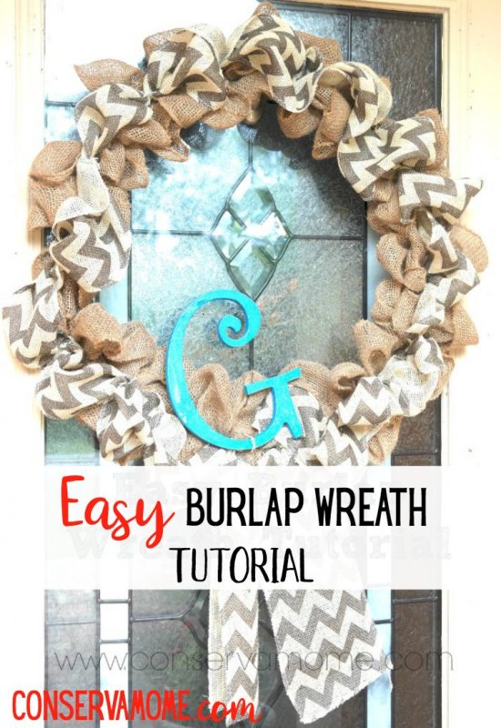 Easy Burlap Wreath Tutorial - ConservaMom