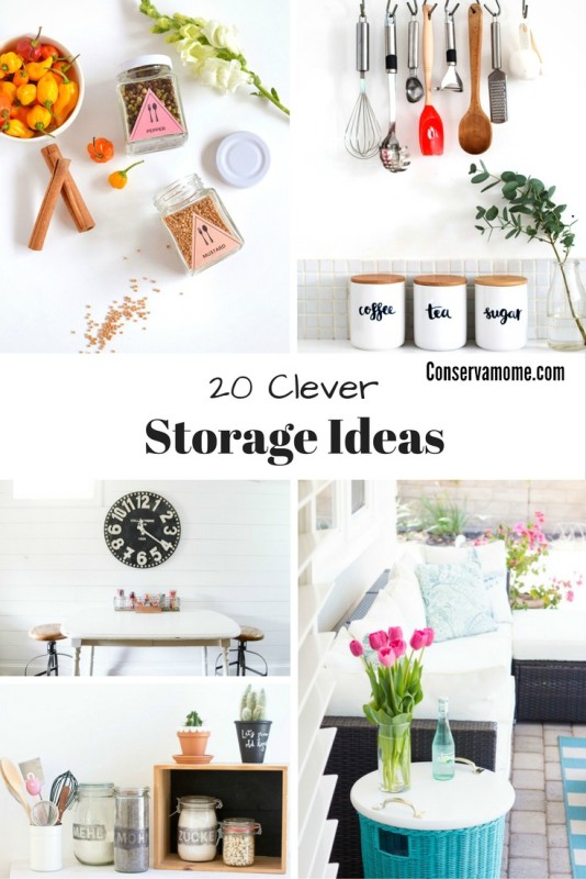 20 Clever Storage Ideas - DIY Ideas To get Organized! - ConservaMom