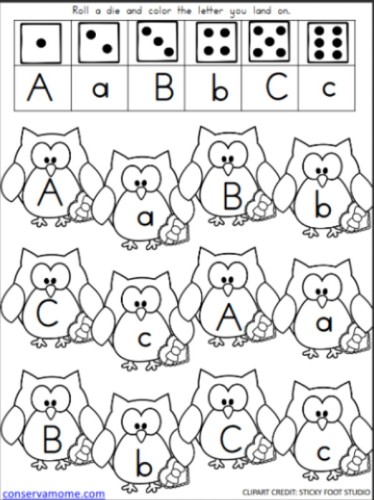 Valentine's Day Alphabet Roll & Coloring Pages - ConservaMom