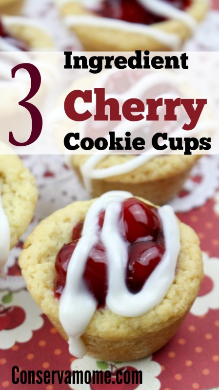 3 Ingredient Cherry Cookie Cups : Easy Dessert Recipe Idea