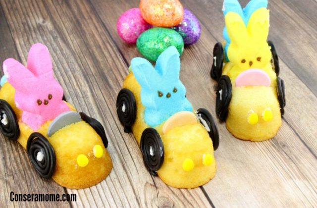 DIY Bunny Peep Racers - A fun Easter Dessert - ConservaMom