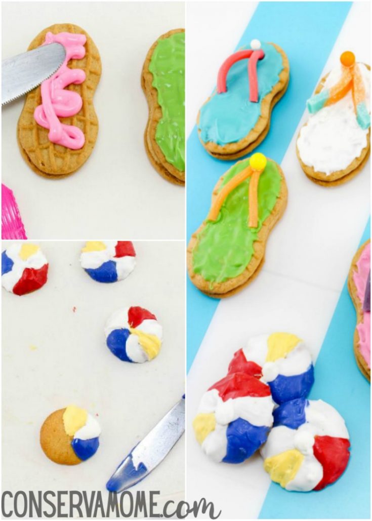 Flip Flop & Beach Ball Cookies: Summer fun cookies that are easy to make