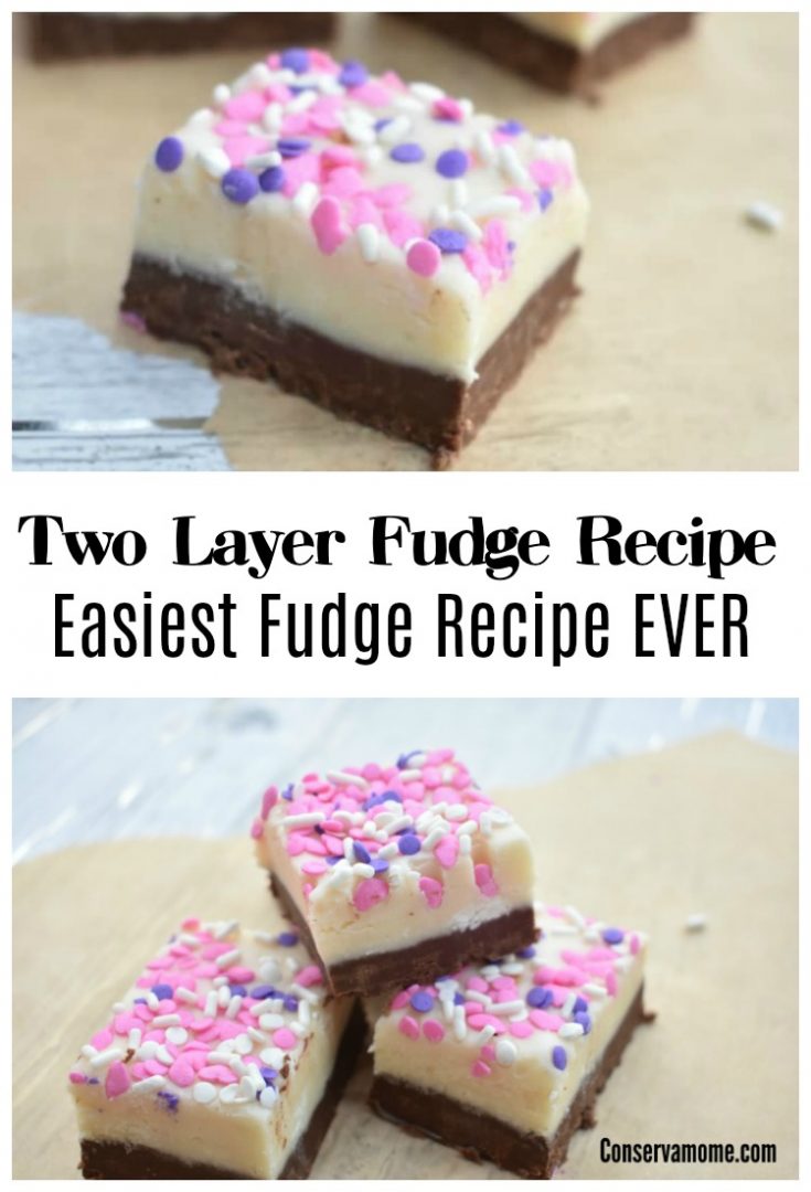 Two Layer Fudge Recipe -Easiest Ever Fudge Recipe - ConservaMom