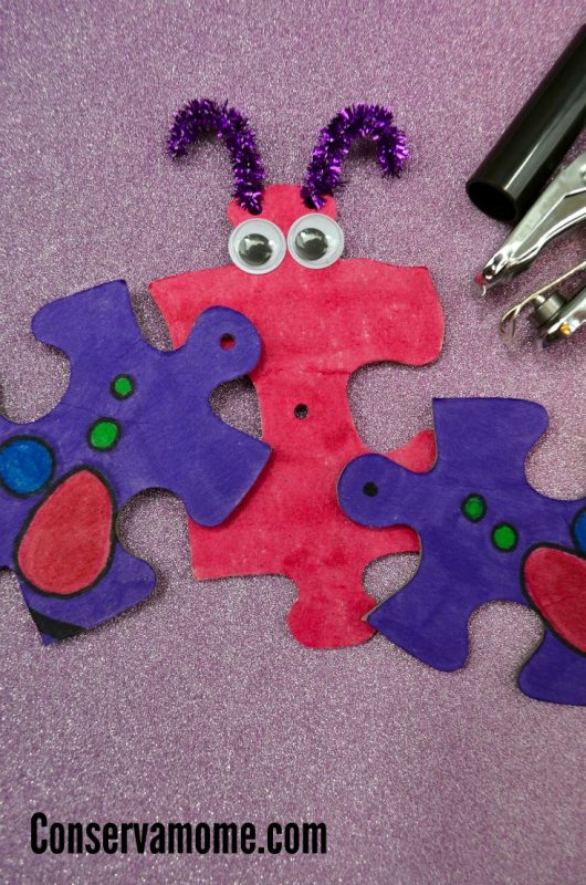 Butterfly Puzzle Craft with Flapping wings - An easy Spring craft!