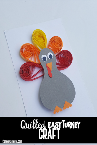 Quilled Easy Turkey Craft - ConservaMom