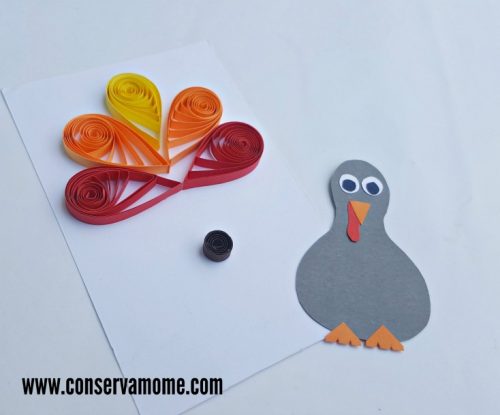 Quilled Easy Turkey Craft - ConservaMom