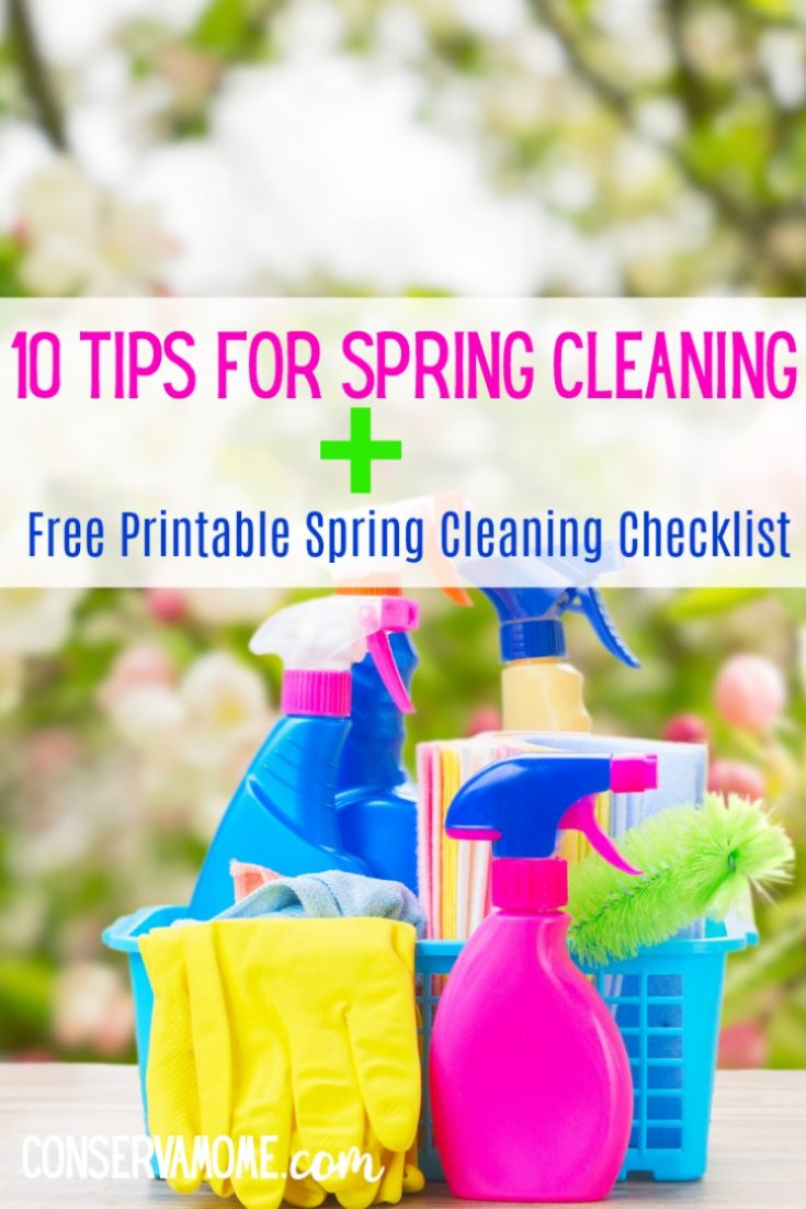 10 Tips for Spring Cleaning + Free Printable Spring Cleaning Checklist