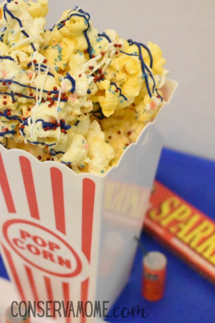 Red, White and Blue FireCracker Popcorn -A Patriotic Dessert Recipe