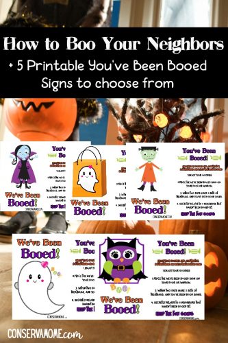 How to Boo Your Neighbors + 5 You've Been Booed Printable signs