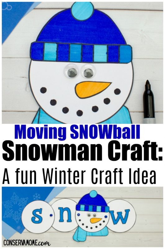 Moving SNOWball Snowman Craft: A fun Winter Craft Idea