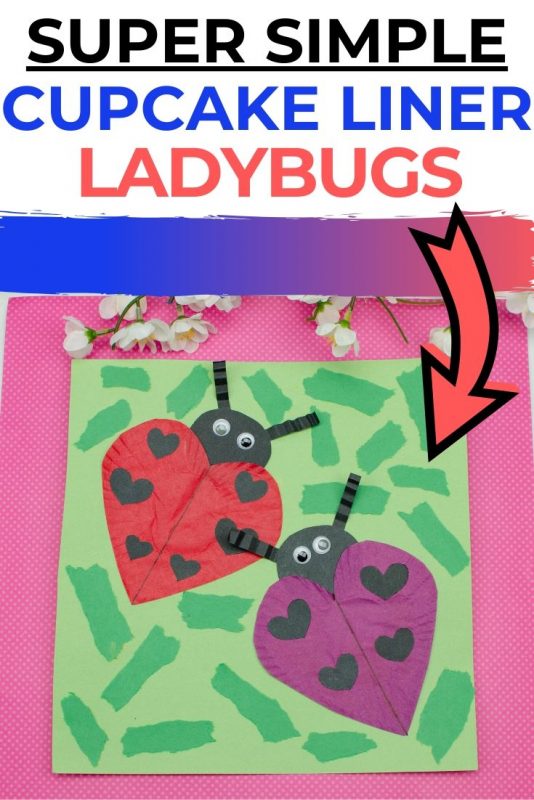Cupcake Liner Ladybug Valentine’s Day Craft - ConservaMom