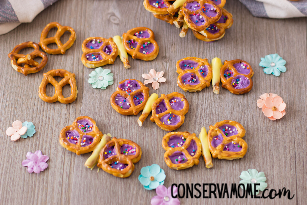 Butterfly Pretzel Snack - Easy Snack for Kids - ConservaMom