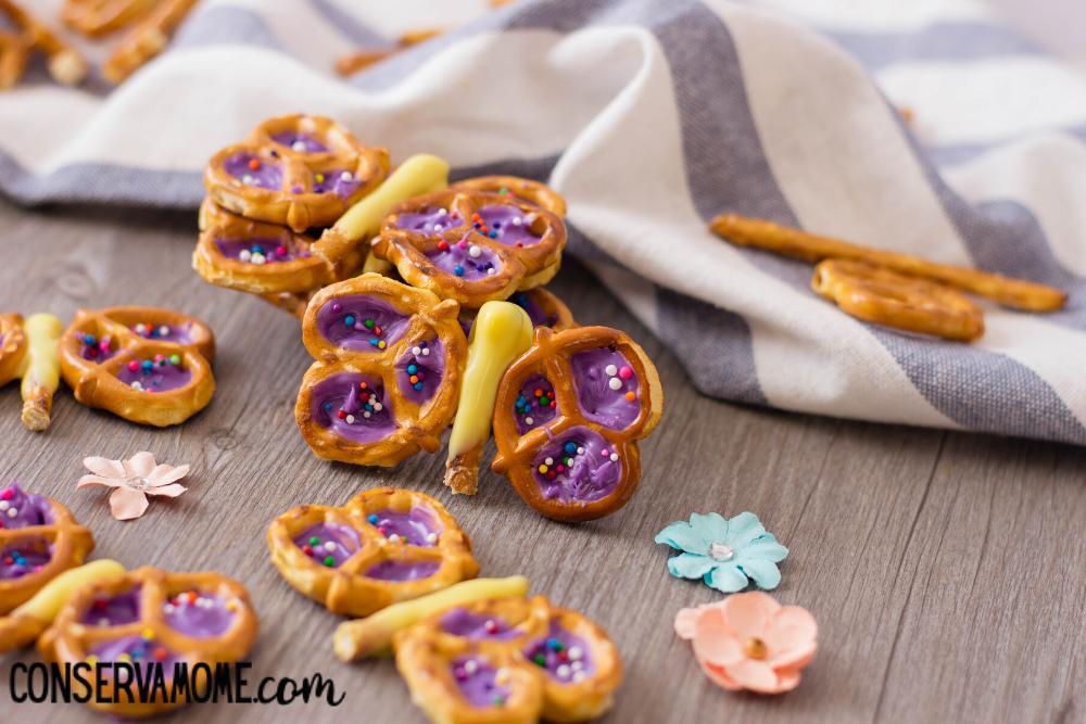 Butterfly Pretzel Snack - Easy Snack for Kids - ConservaMom