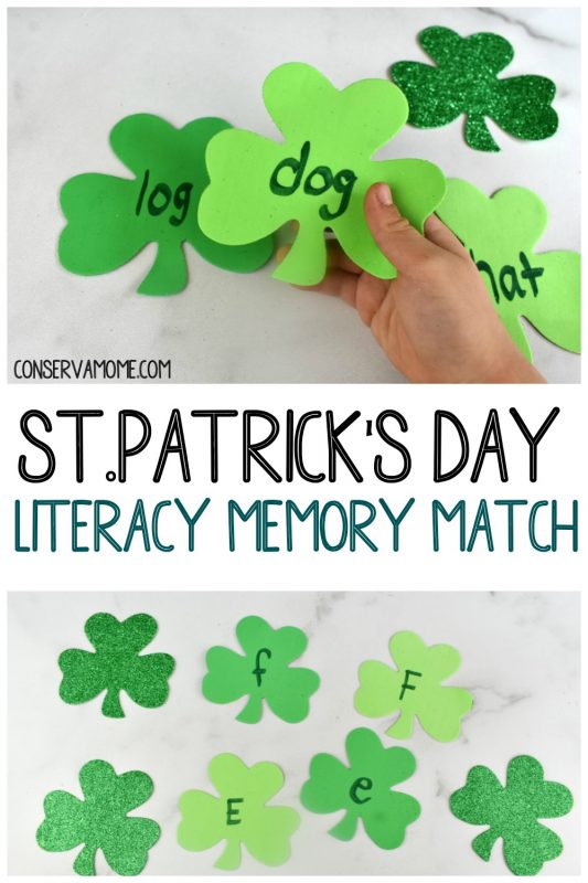 St.Patrick's Day Literacy Memory Match - ConservaMom