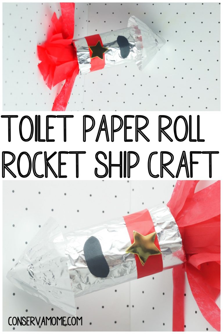 Rocket Ship Toilet Paper Roll Craft - ConservaMom