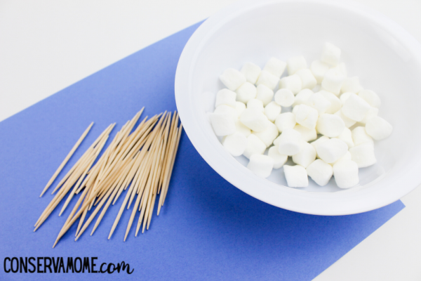 Marshmallow STEM Building Shapes STEM Activity - ConservaMom