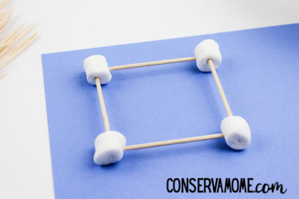Marshmallow STEM Building Shapes STEM Activity - ConservaMom