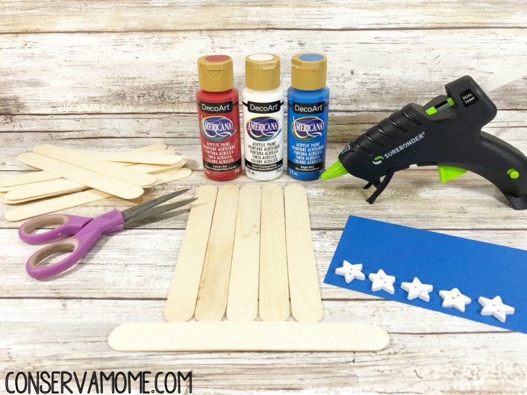 Patriotic Popsicle Kids Craft Activity - ConservaMom