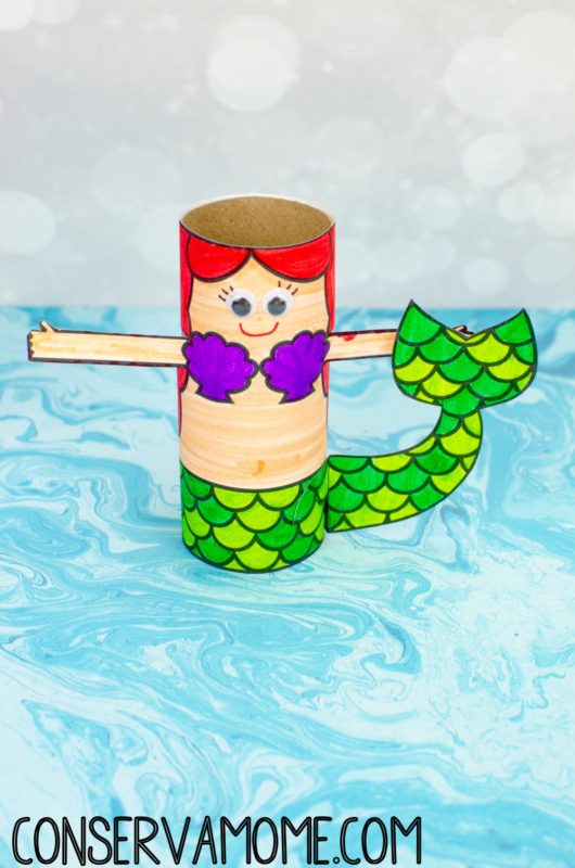Mermaid Toilet paper roll craft : An easy Mermaid craft