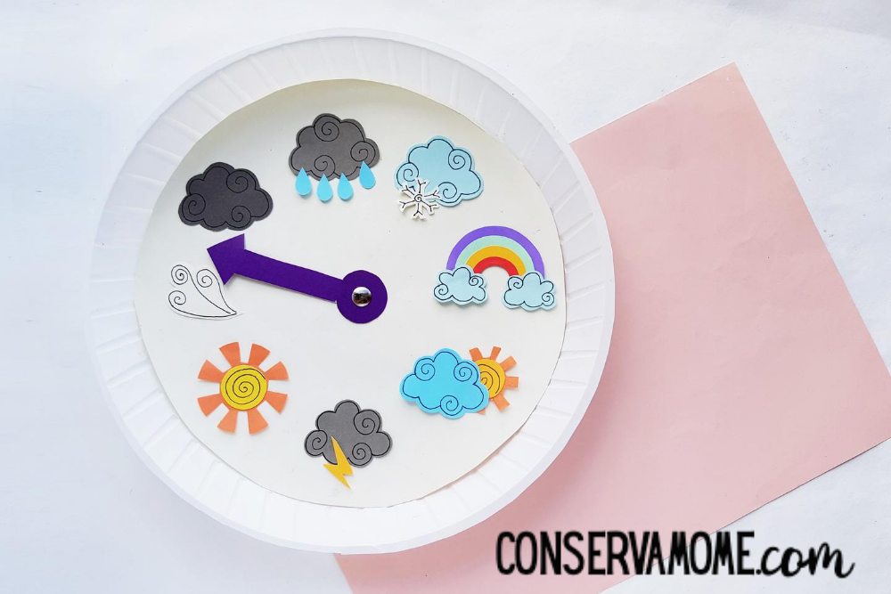 Weather Indicator Paper Plate Craft - ConservaMom