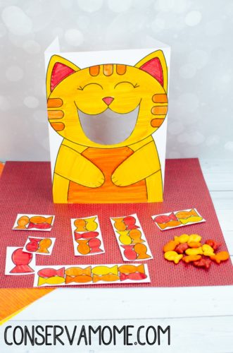 Feed the Cat Early Learning Game with Free Printable - ConservaMom