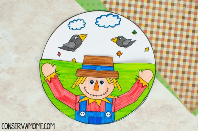 Printable Scarecrow Craft - A fun Fall Craft activity for kids