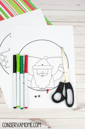 Santa Claus Spinner Craft : An Easy Christmas Craft For Kids