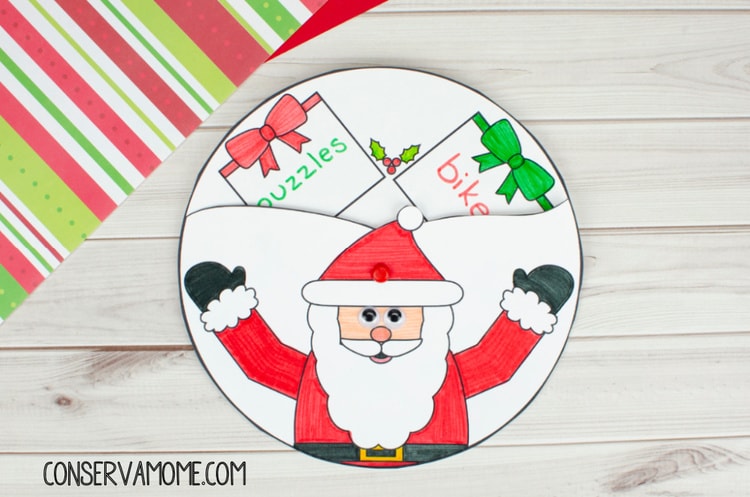 Santa Claus Spinner Craft : An Easy Christmas Craft For Kids