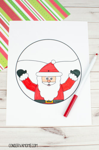 Santa Claus Spinner Craft : An Easy Christmas Craft For Kids