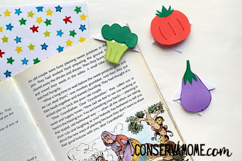Vegetable Bookmark To "Grow" Your Love of Reading - ConservaMom