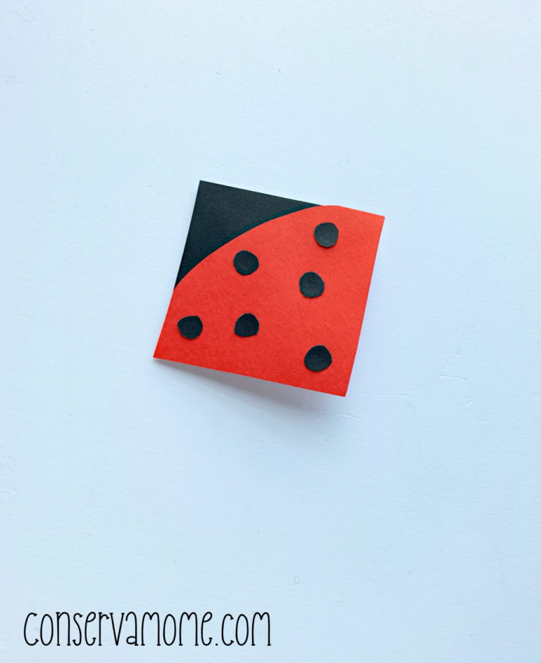 How to make a Ladybug Corner Bookmark - ConservaMom