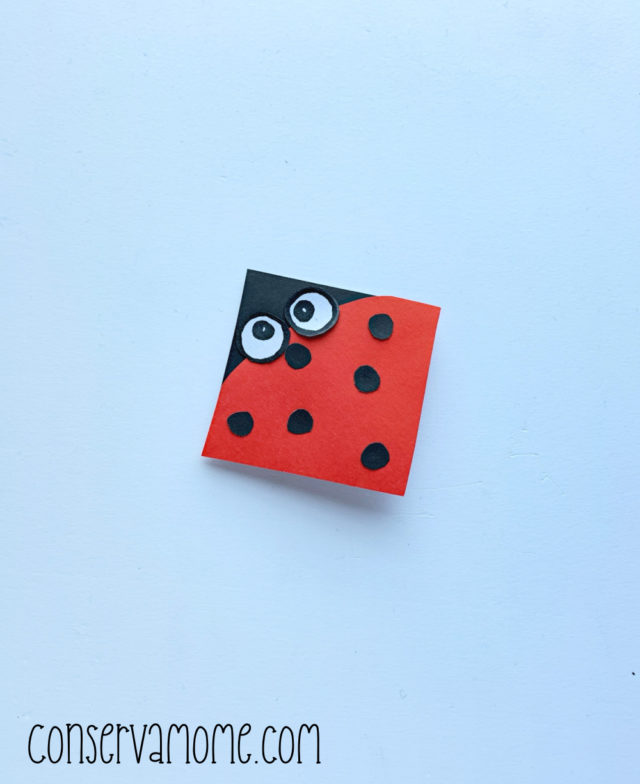 How to make a Ladybug Corner Bookmark - ConservaMom