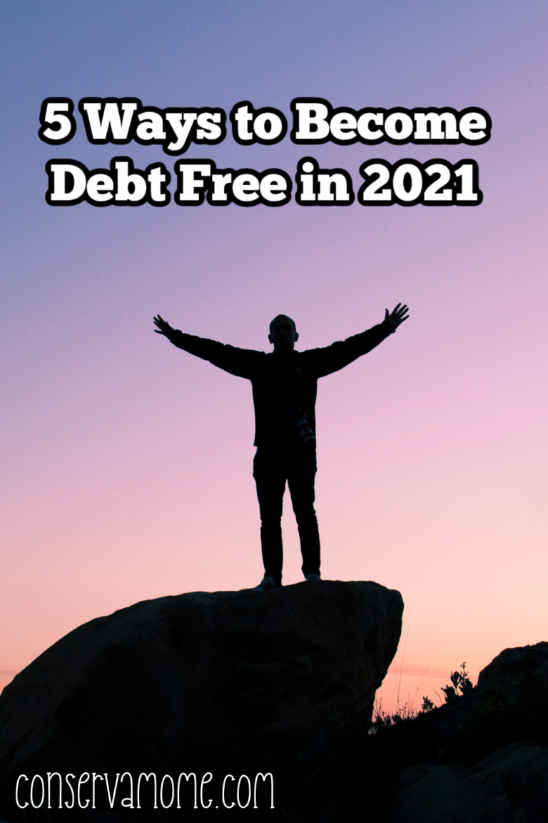 5 Ways to Become Debt Free in 2021 - ConservaMom