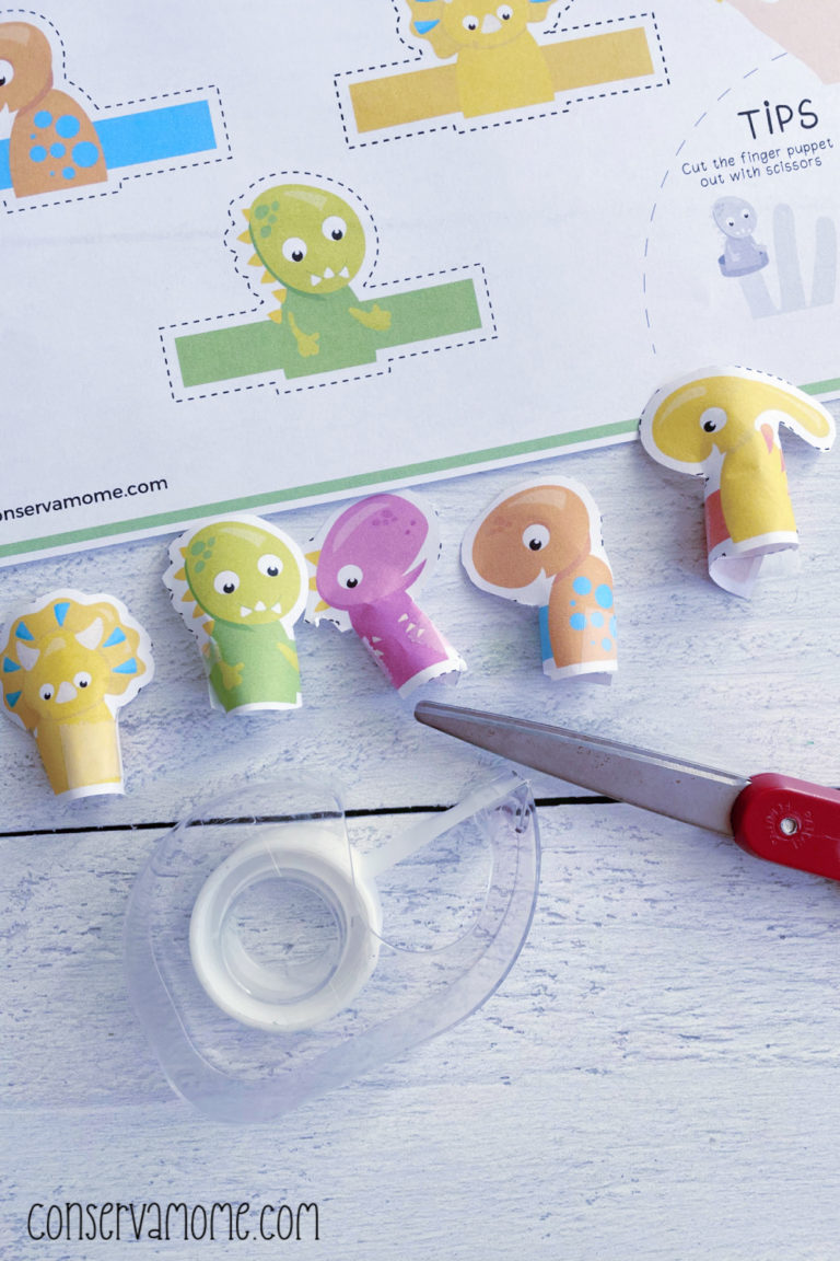 Dinosaur Finger Puppets - Free Printable Dinosaur Finger puppets!