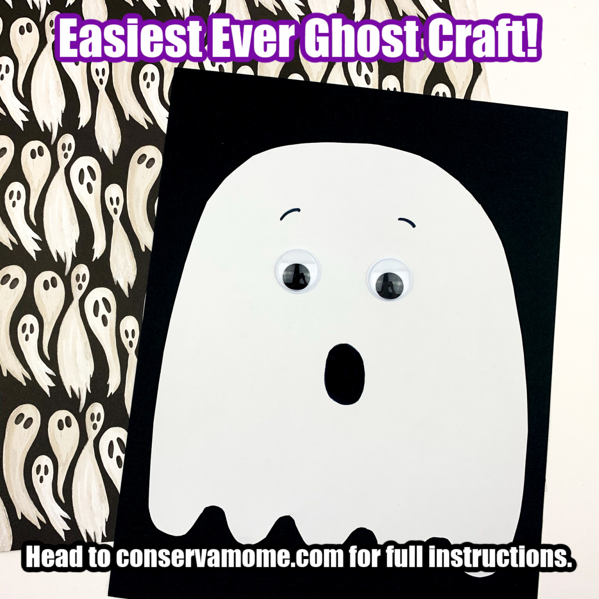 Non Spooky Ghost Craft For Preschool - ConservaMom