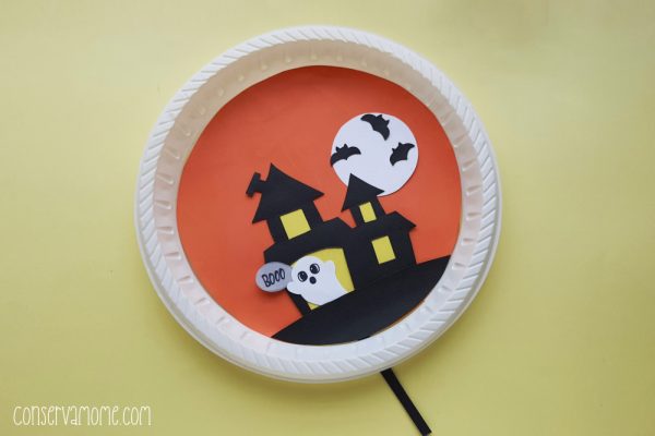 Haunted House Paper Plate Halloween Craft - ConservaMom