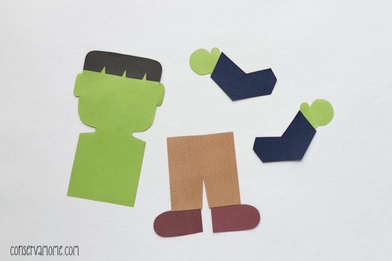 Frankenstein Paper Plate Craft for Kids - ConservaMom