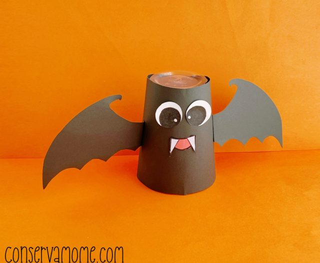 Paper/Plastic Cup Bat Craft for kids - ConservaMom