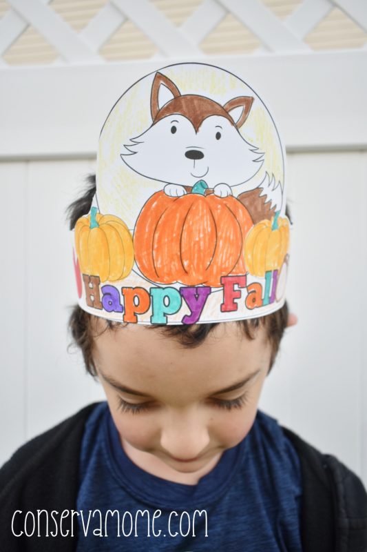 Free Printable Fall Hat for Kids (Spanish & English) - ConservaMom