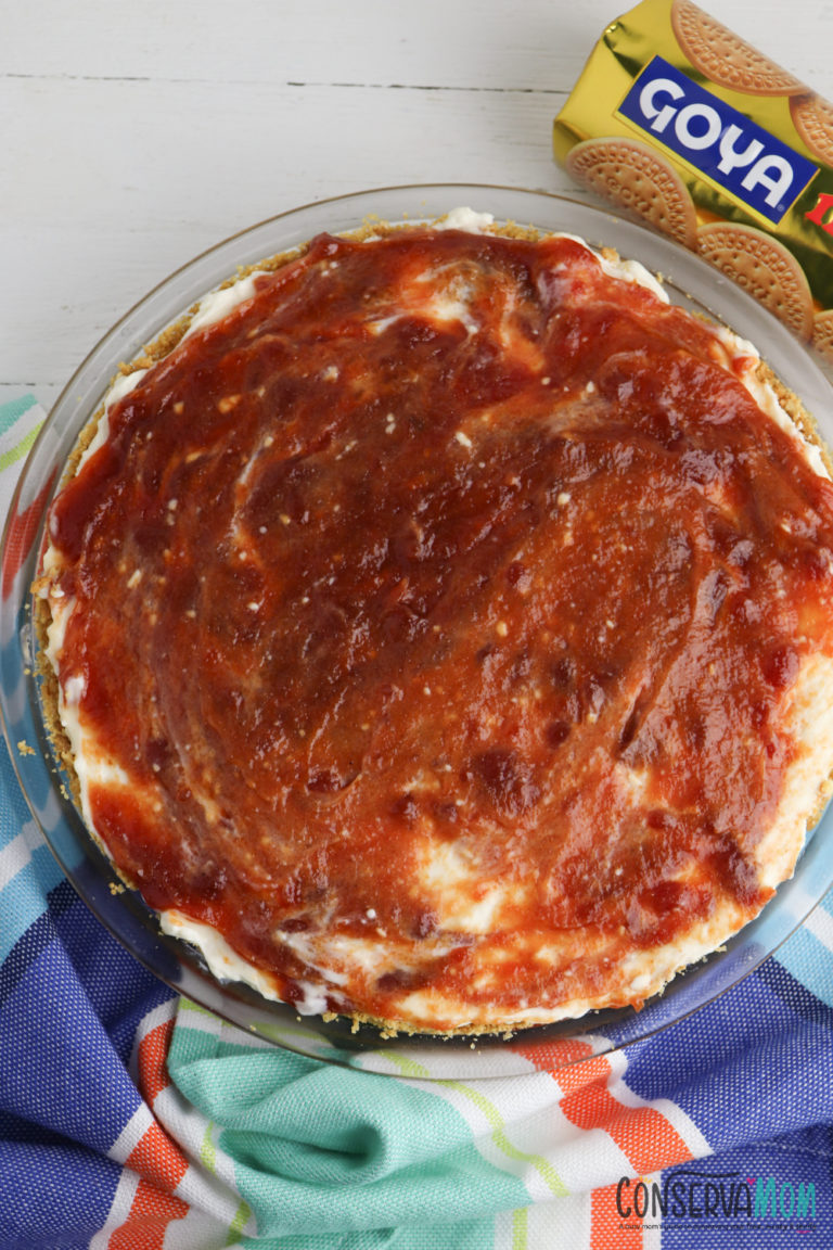 No-Bake Guava Cheesecake with Maria cookies Crust