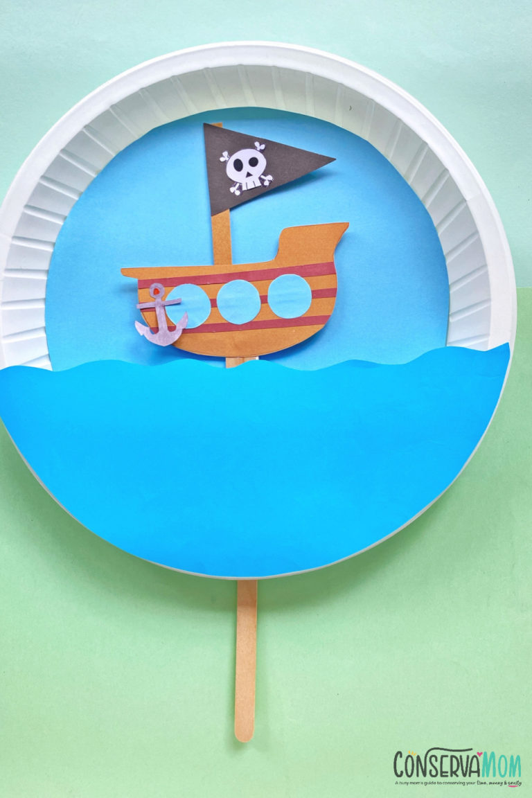 Pirate Ship Paper Plate Craft - ConservaMom