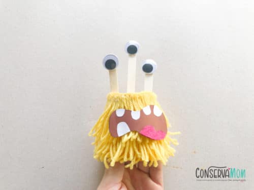 3 Eyed Monster Halloween Monster craft - ConservaMom