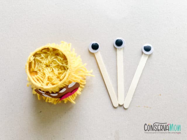 3 Eyed Monster Halloween Monster craft - ConservaMom