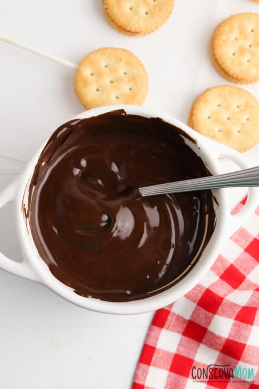 Chocolate-Covered Ritz Cracker Pops - ConservaMom