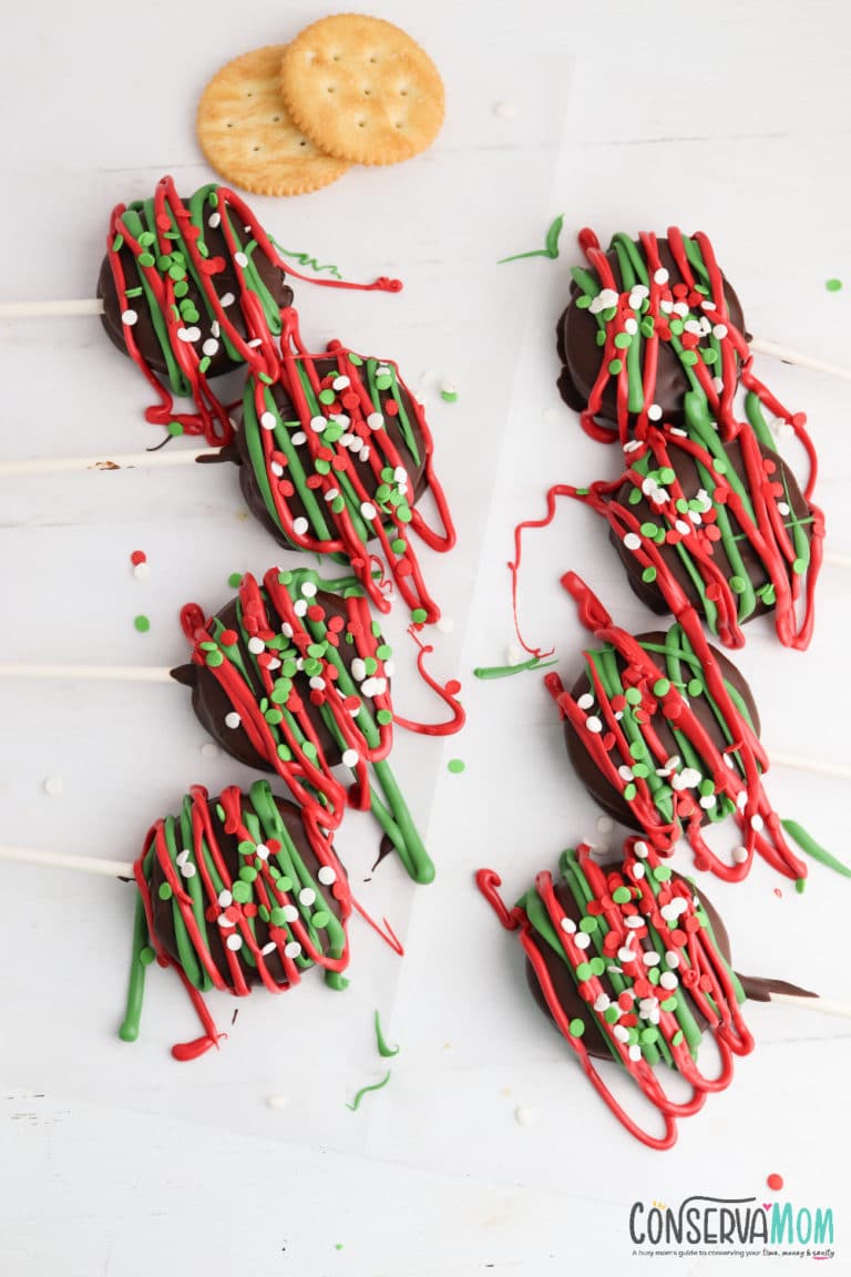 Chocolate-Covered Ritz Cracker Pops - ConservaMom